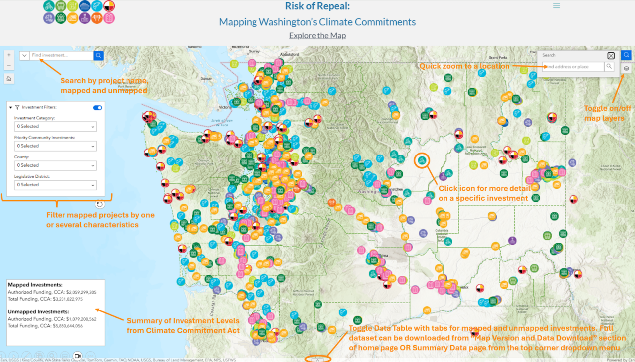 Home – Mapping Washington’s Climate Commitments